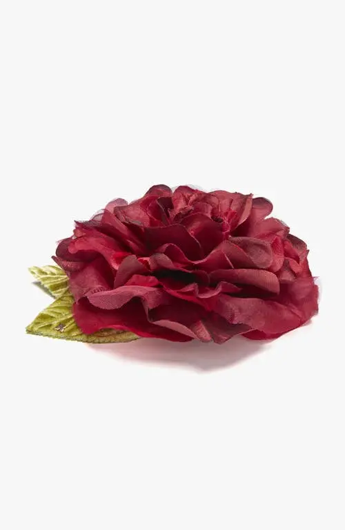 HELENA SIMON Floral Brooch - Red