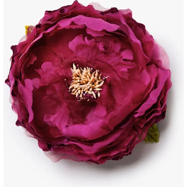 HELENA SIMON The Peony Floral Brooch - Magenta