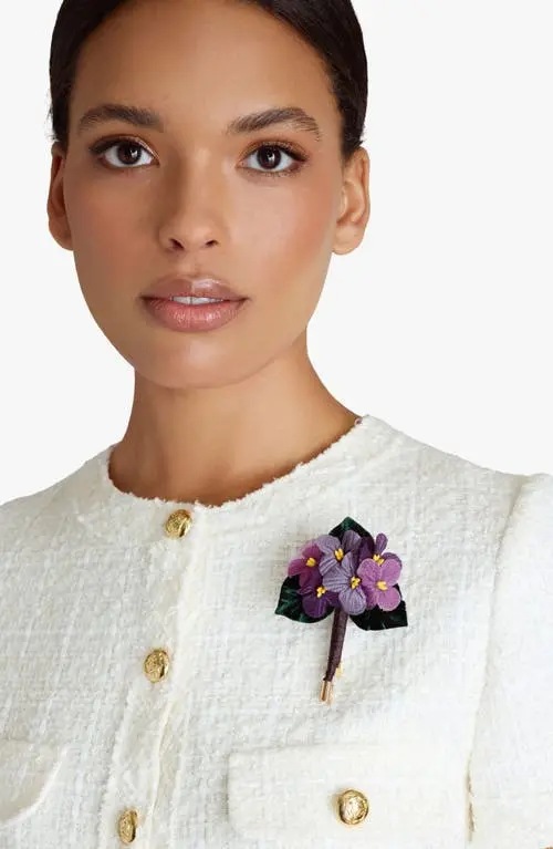 HELENA SIMON Floral Brooch