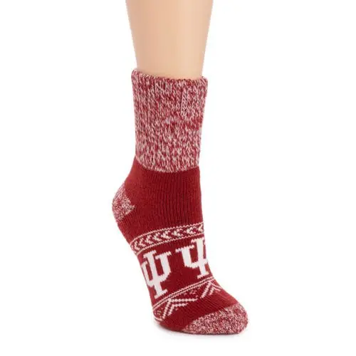 MUK LUKS Gameday Short Heat Retainer Socks - Indiana