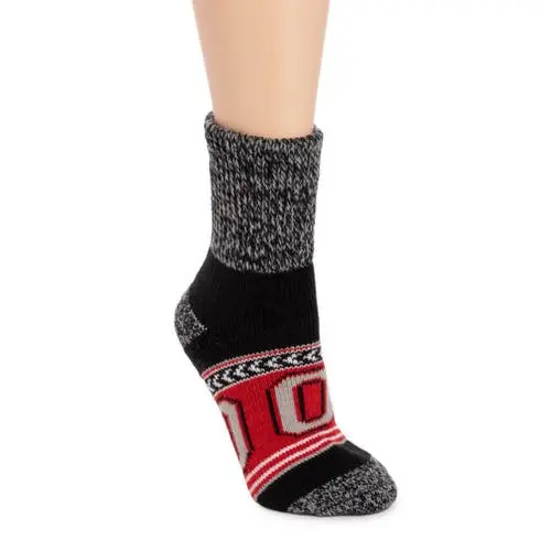 MUK LUKS Gameday Short Heat Retainer Socks - Ohio State