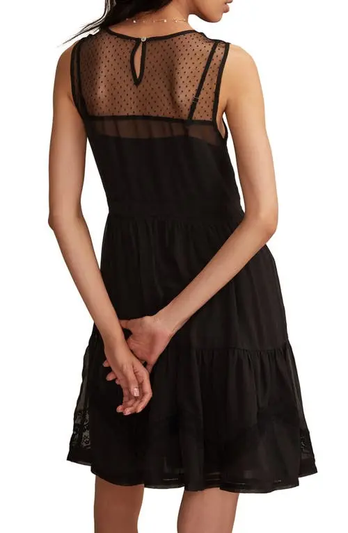 Lucky Brand Illusion Lace Detail Mini Dress