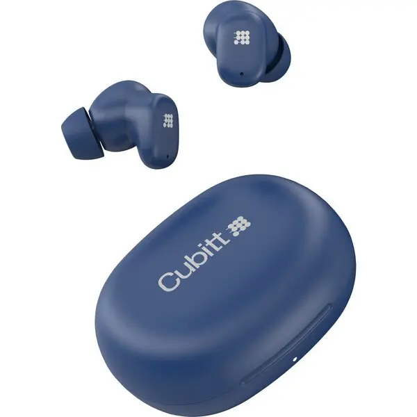 CUBITT Power Earbuds Bluetooth 6.0, 55ms Latency, 5h Playback, 500mah Case, Anc, Usb-c Charging, Touch Controls - Blue