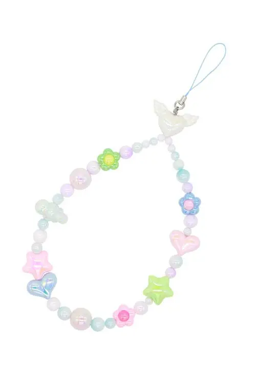 VELVET LUNA Multicolor Beaded Phone Strap - Multi Colored