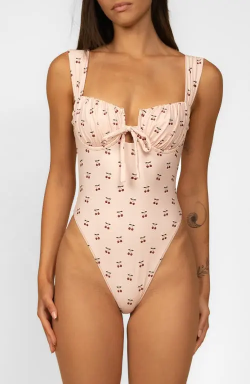 MONTCE Petal Underwire One-piece Swimsuit - Cherries