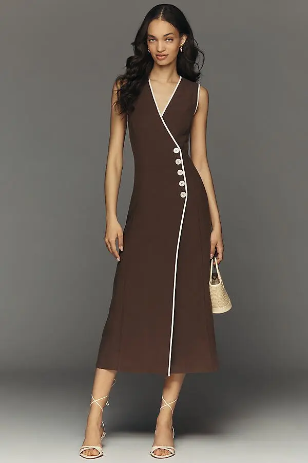 mare mare faux leather strapless slim midi dress Mare Mare main image 0
