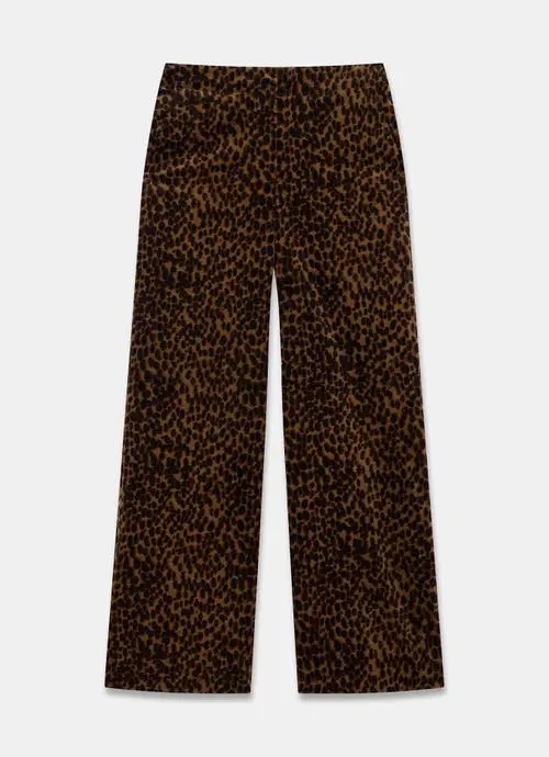 Mint Velvet Leopard Print Velvet Trousers