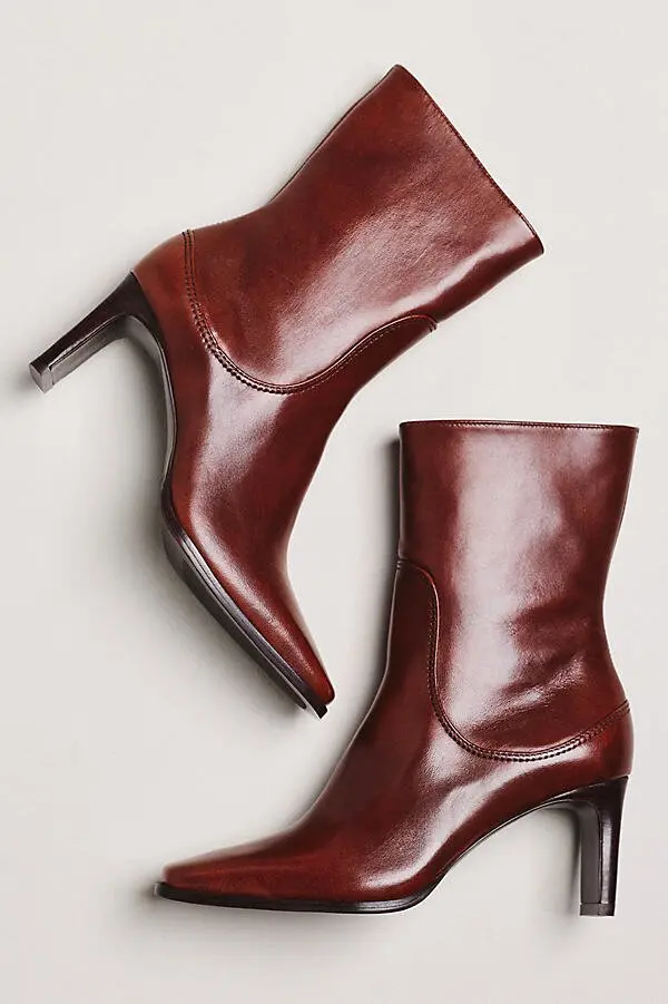 REFORMATION Claudette Square-toe Boots - Cavalier Leather