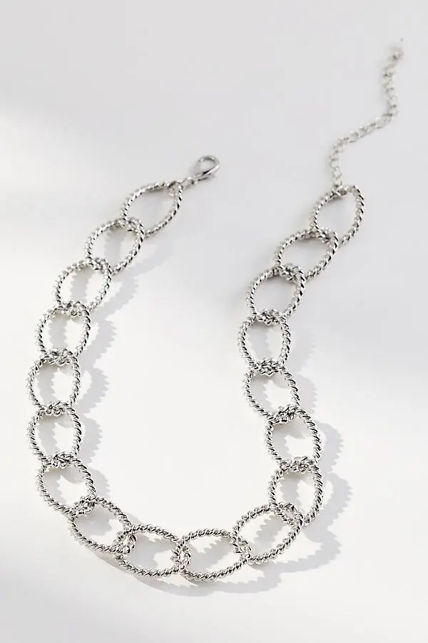 Anthropologie Chunky Link Necklace - Silver