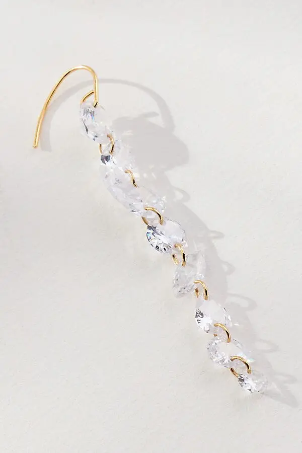 Anthropologie Drippy Crystal Chandelier Earrings