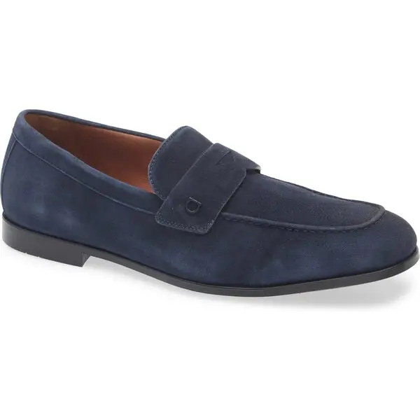 FERRAGAMO Tiberio Penny Loafer - Navy Naturale Naturale