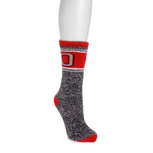 MUK LUKS Game Day Heat Retainer Crew Socks - Ohio State