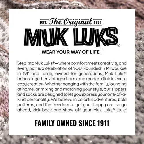 MUK LUKS Nylon Blend Compression Knee High Socks 2 Pair Pack Wide Size - Ebony/dot