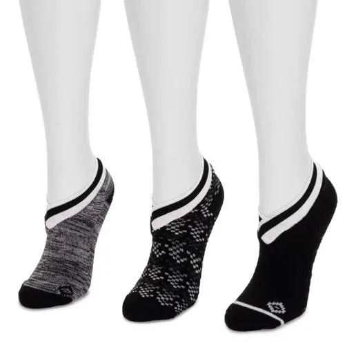 MUK LUKS Studio Socks 3-pair Pack - Ebony