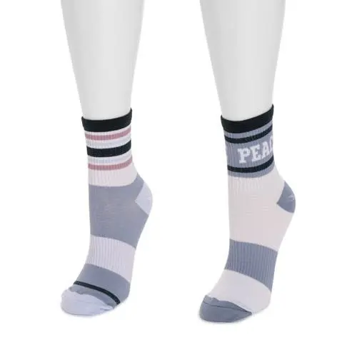 MUK LUKS Nylon Quarter Crew Compression Socks 2 Pair Pack - Blue Pack