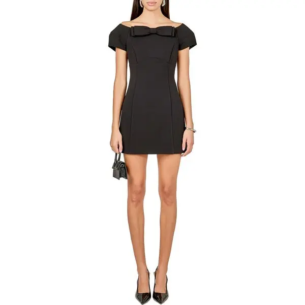 Endless Rose Bow Minidress - Black