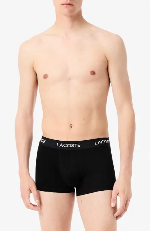 Lacoste Core Essentials Stretch Cotton Boxer Briefs - Black