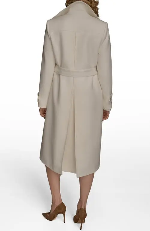 Donna Karan New York Belted Long Raincoat - Cream