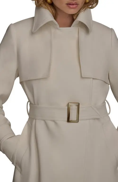 Donna Karan New York Belted Long Raincoat - Cream