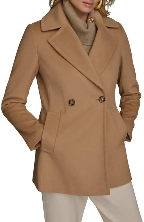 Donna Karan New York Double Breasted Blazer Coat - Camel