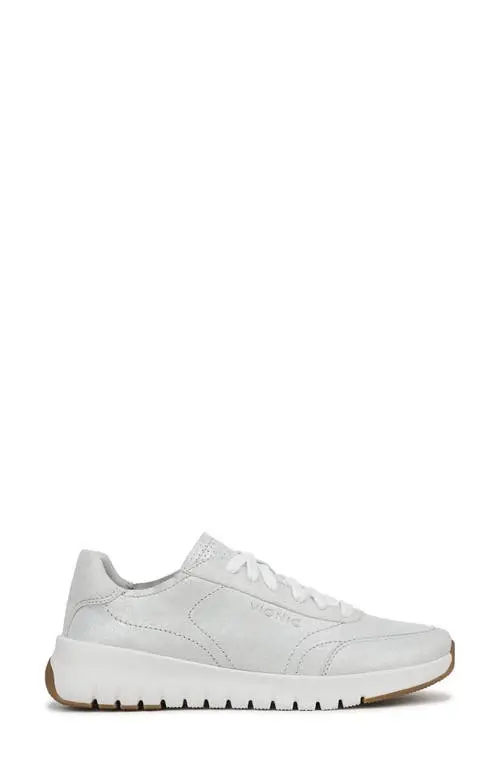 Vionic Uptown Metallic Suede Sneakers - Silver