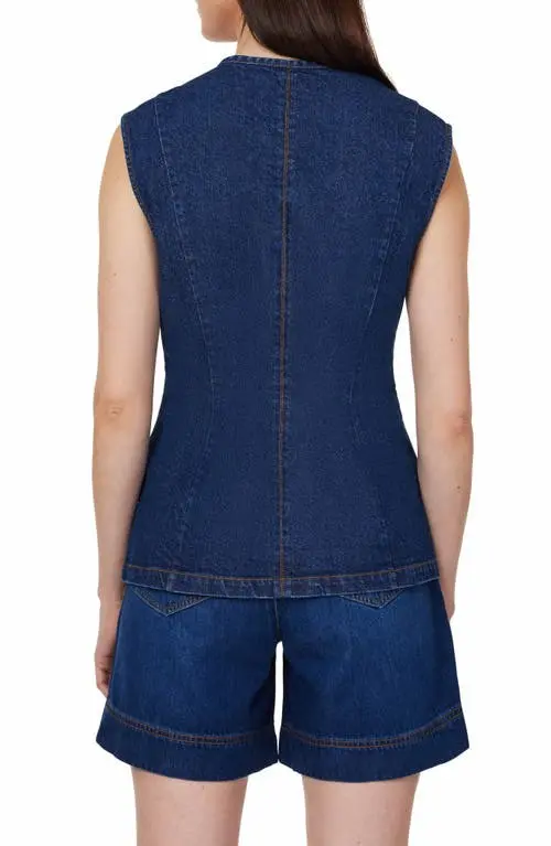 Habitual Collarless Denim Vest