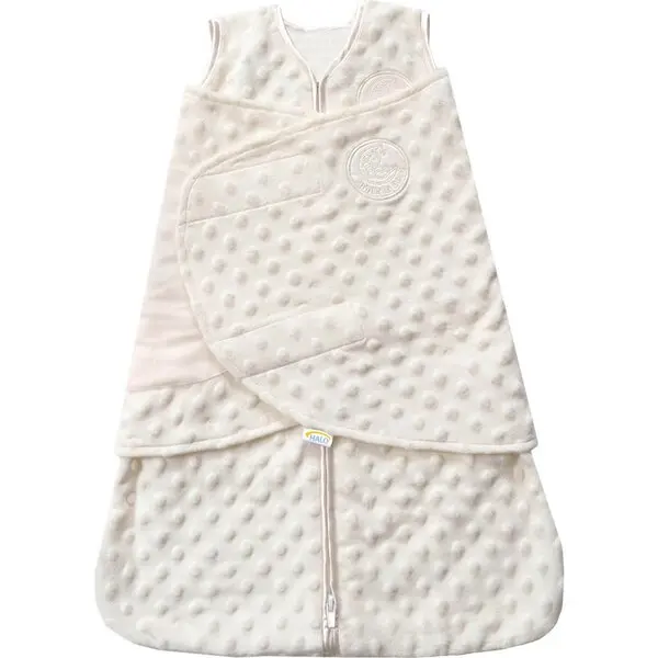 HALO Plush Dots Velboa 3.0 Tog Sleepsack Swaddle - Cream