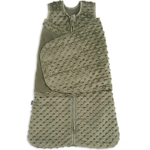 HALO Plush Dots Velboa 3.0 Tog Sleepsack Swaddle - Olive Green