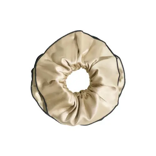 LOST PATTERN Nyc Maxi Flower Double-layer Oversized Silk Scrunchie - Tan