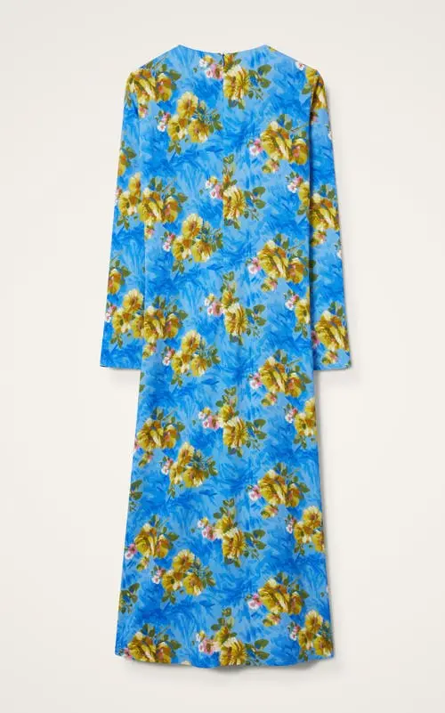 La DoubleJ Long Sleeve Swing Dress - Riptide Light Blue