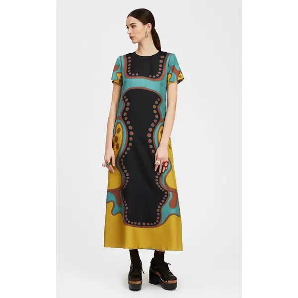 La DoubleJ Spritz Swing Dress - Spritz Placée Black