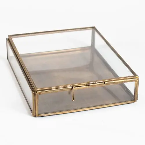 TEN THOUSAND VILLAGES Antiqued Keepsake Box - Brass