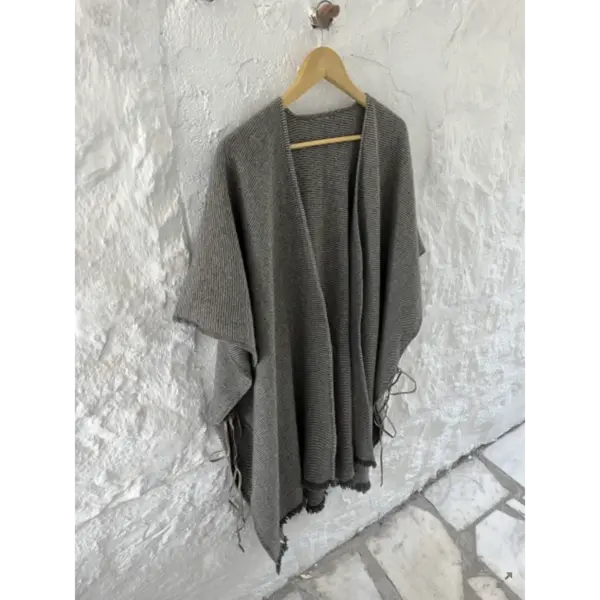 LOOM.IST Wool Poncho - Grey