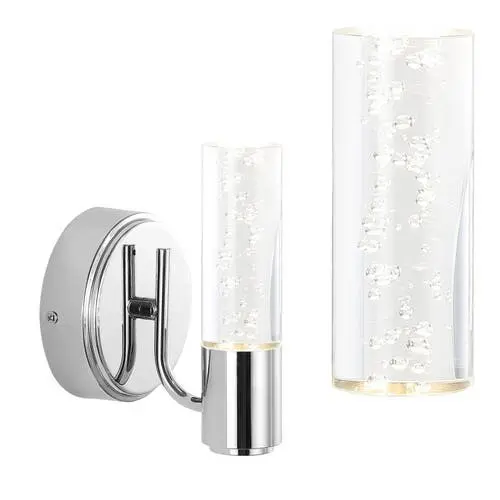 JONATHAN Y Bolha 1-light Minimalist Modern Bubble Acrylic/iron Integrated Led Vanity Light - Chrome