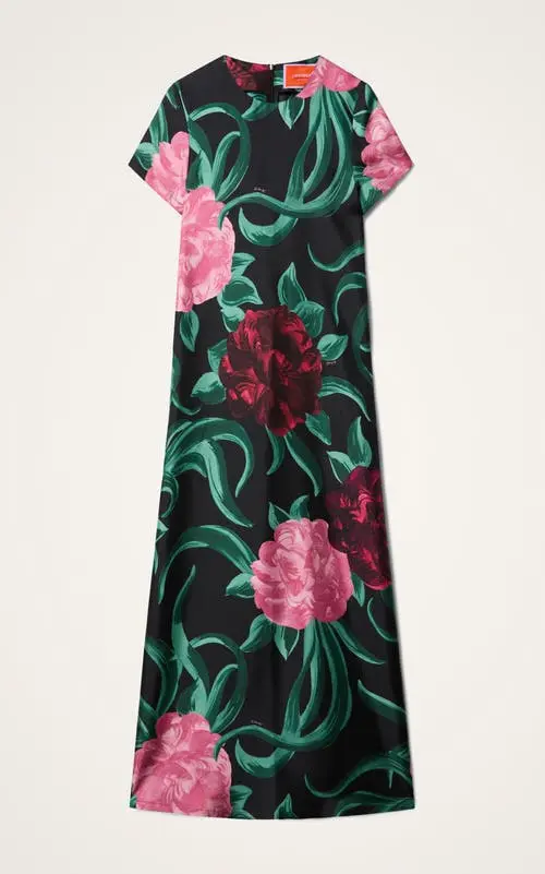 La DoubleJ Swing Maxi Dress - Peony Black
