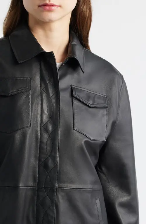 Frye Leather Shirt Jacket