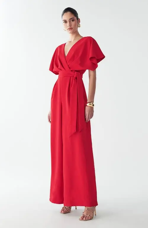 BWLDR Shana Wide-leg Jumpsuit - Red
