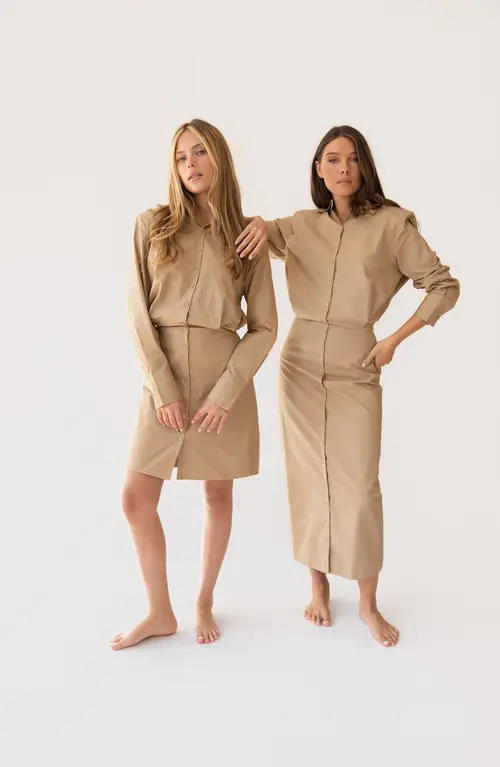BY TESS Shani Midi Dress - Tan