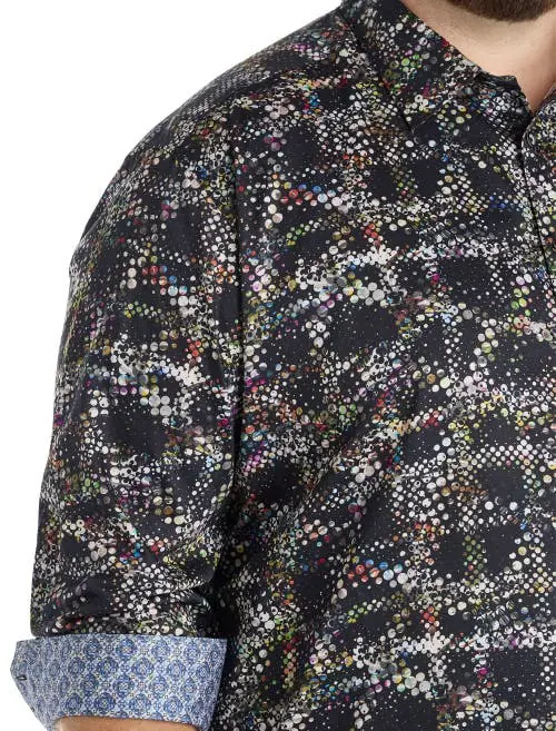 ROBERT GRAHAM BY DXL Big & Tall Grid Textured Sport Shirt