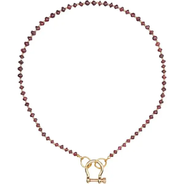SHOP SPICY DAN Ruby Garnet Necklace - Red