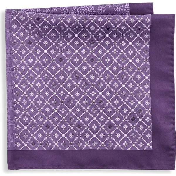 SYNRGY Big & Tall 4-pattern Tonal Pocket Square - Plum