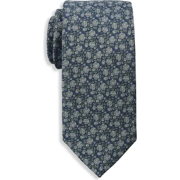 Michael Kors Big & Tall Floral Neck Tie - Olive