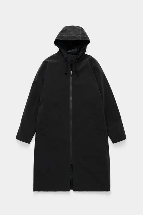 Stutterheim Stockholm Long Winter Matte Coat - Black