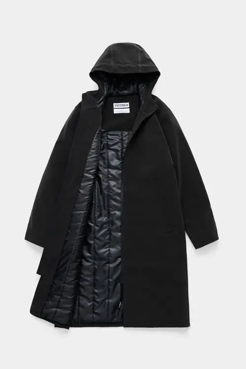 Stutterheim Stockholm Long Winter Matte Coat - Black
