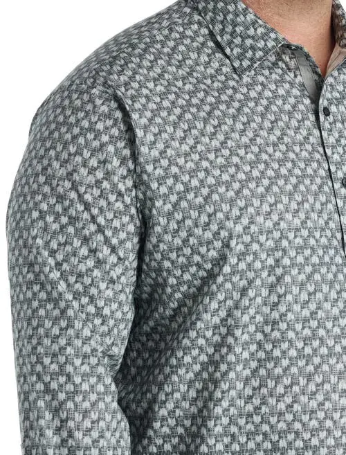 SYNRGY Big & Tall Geometric Print Sport Shirt