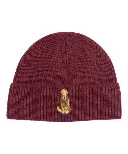Polo Ralph Lauren Golden Retriever Beanie - Red Wine