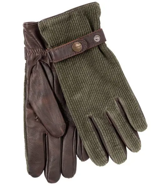 Polo Ralph Lauren Corduroy Hybrid Gloves - Estate Olive