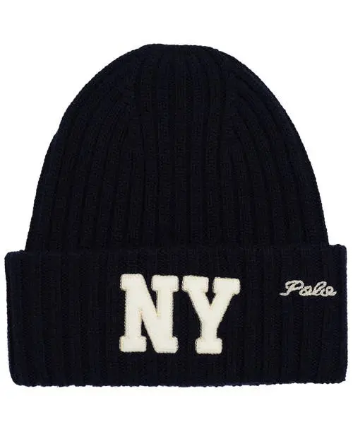 Ralph Lauren Polo Ny Ribbed Beanie - Newport Navy