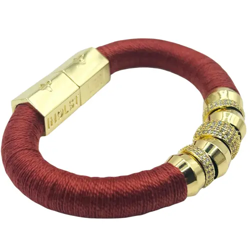 HOLST+LEE Luxe Classic Color Block Bracelet - Rust