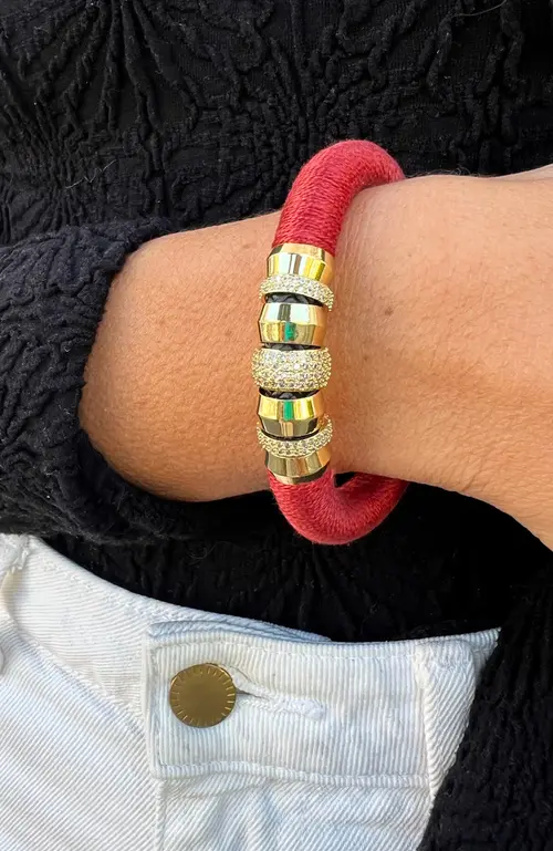 HOLST+LEE Luxe Classic Color Block Bracelet - Rust